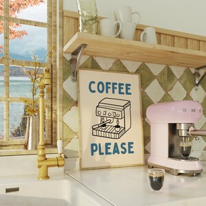 Coffee Please Print | Coffee Please Poster | Espresso Machine Art ...