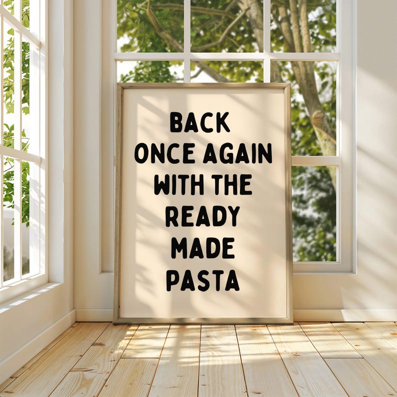 Back Once Again With the Ready Made Pasta Wall Art | Funny Kitchen ...