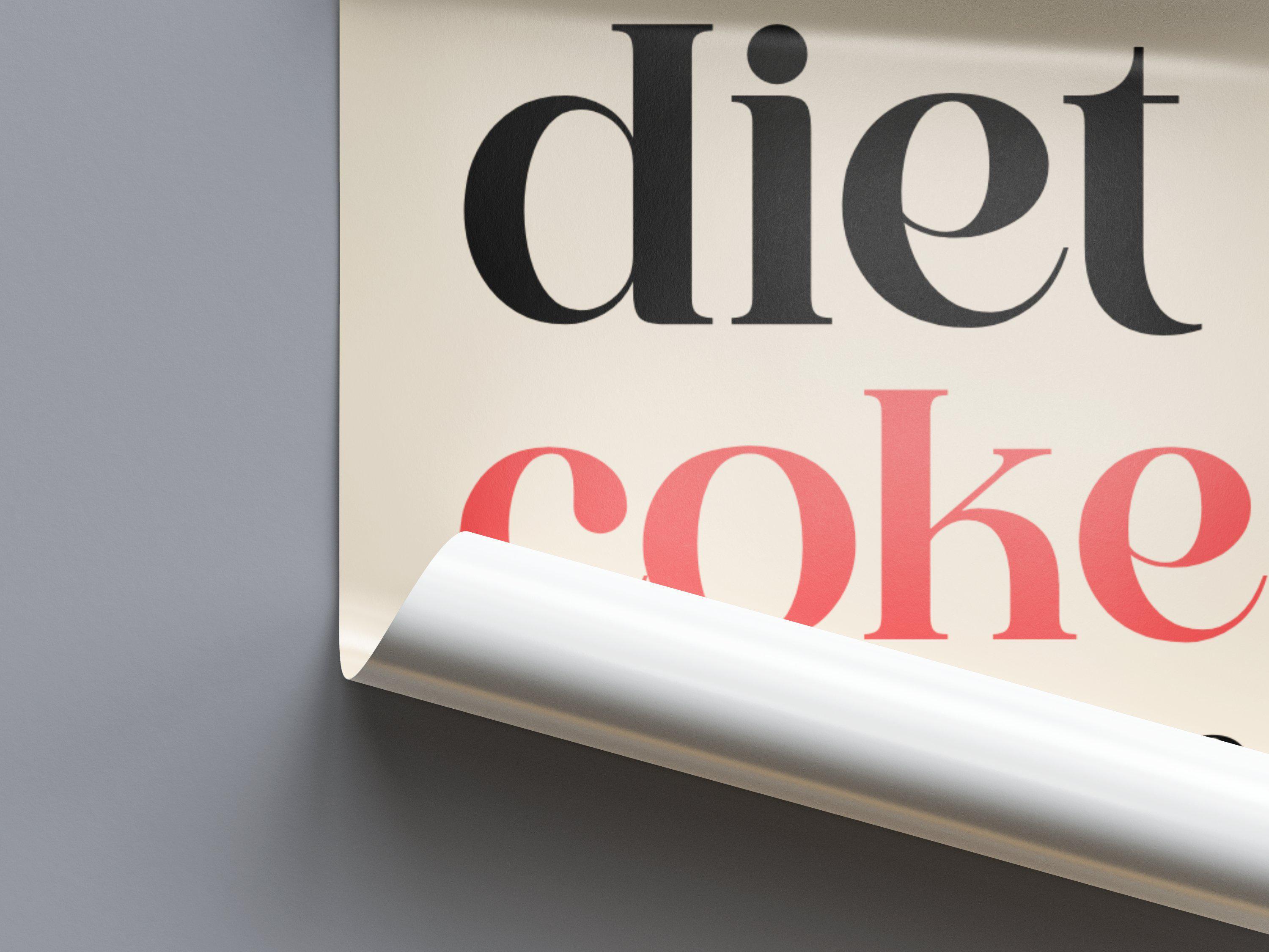 Diet Coke Please Poster | Diet Coke Club Print | Funny Typography Wall ...