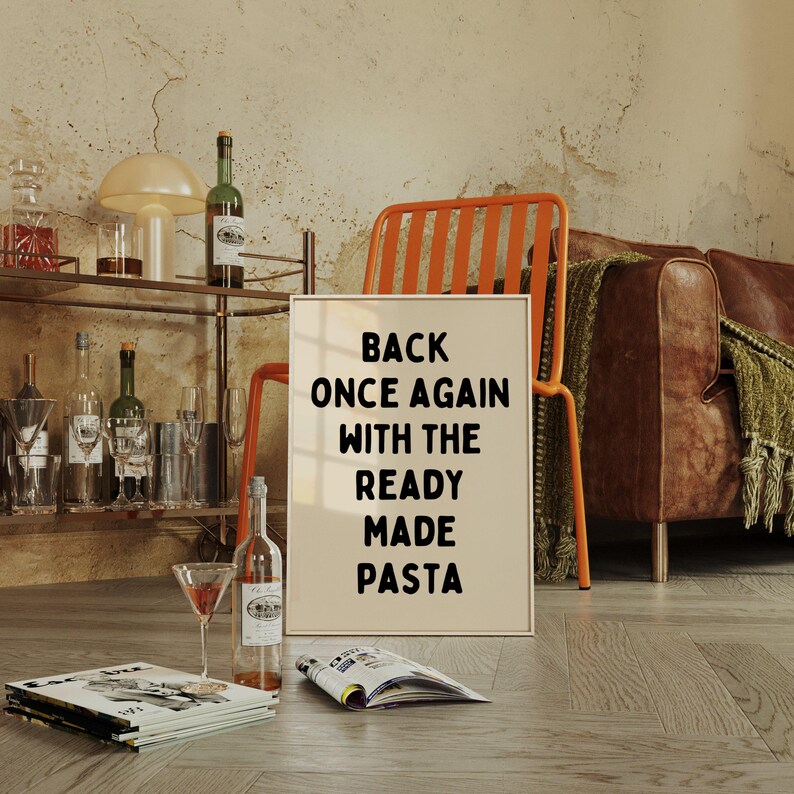 Back Once Again With the Ready Made Pasta Wall Art | Funny Kitchen ...