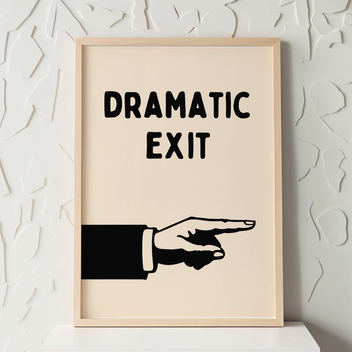 Dramatic Exit Print | Funny Hallway Print | Entryway and Porch Welcome ...