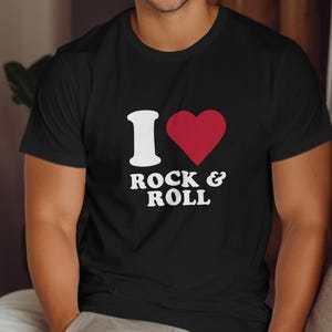 I Love Rock N Roll T-shirt , Classic Music Band Inspired Tee, Rock ...