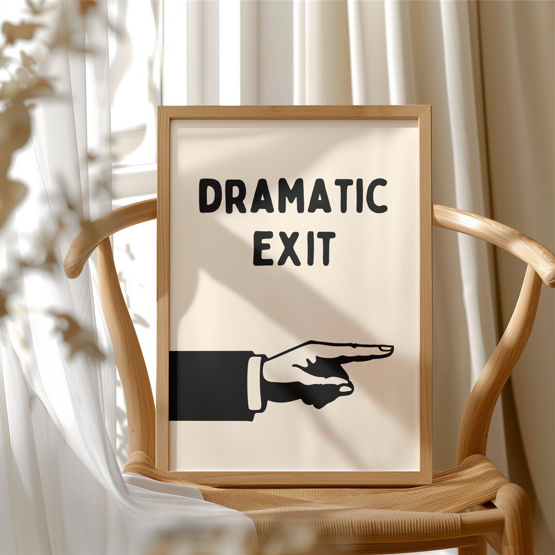 Dramatic Exit Print | Funny Hallway Print | Entryway and Porch Welcome ...