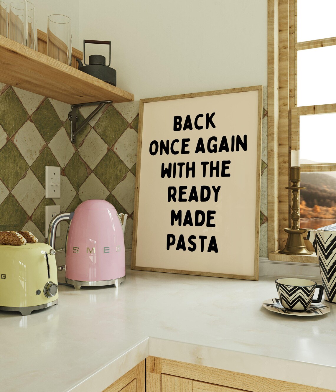 Back Once Again With the Ready Made Pasta Wall Art | Funny Kitchen ...