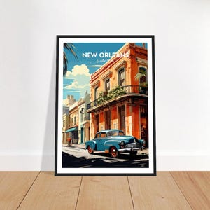 New Orleans Travel Print Wall Art Louisiana USA Travel Poster Hanging ...