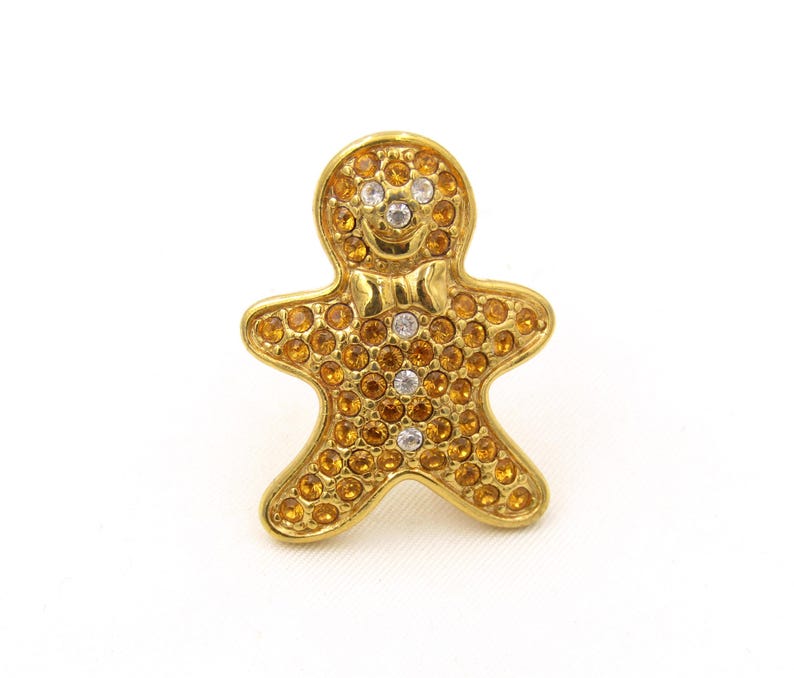 Monet Gingerbread Man Pin - Etsy