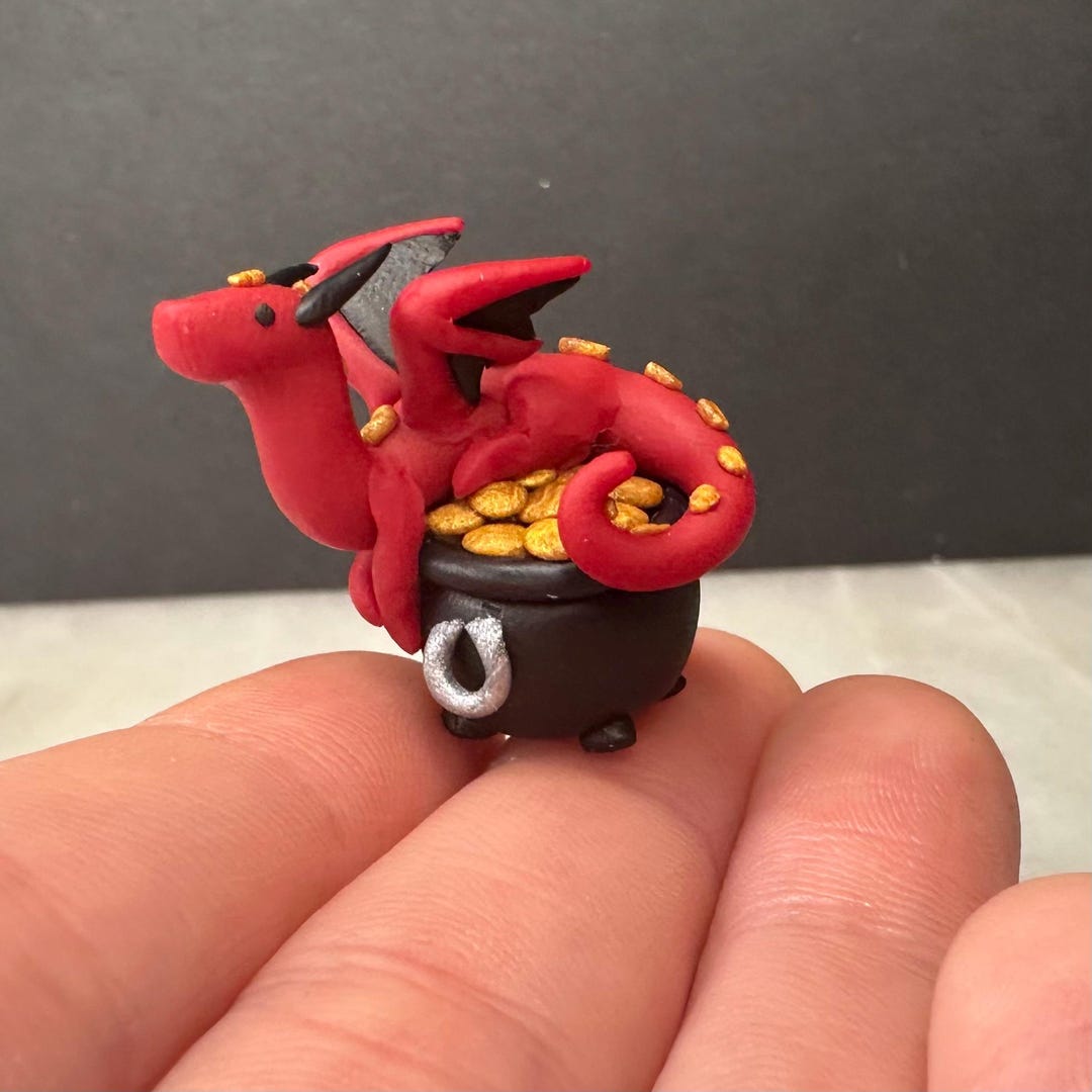 Mini Cauldron Dragon - Etsy