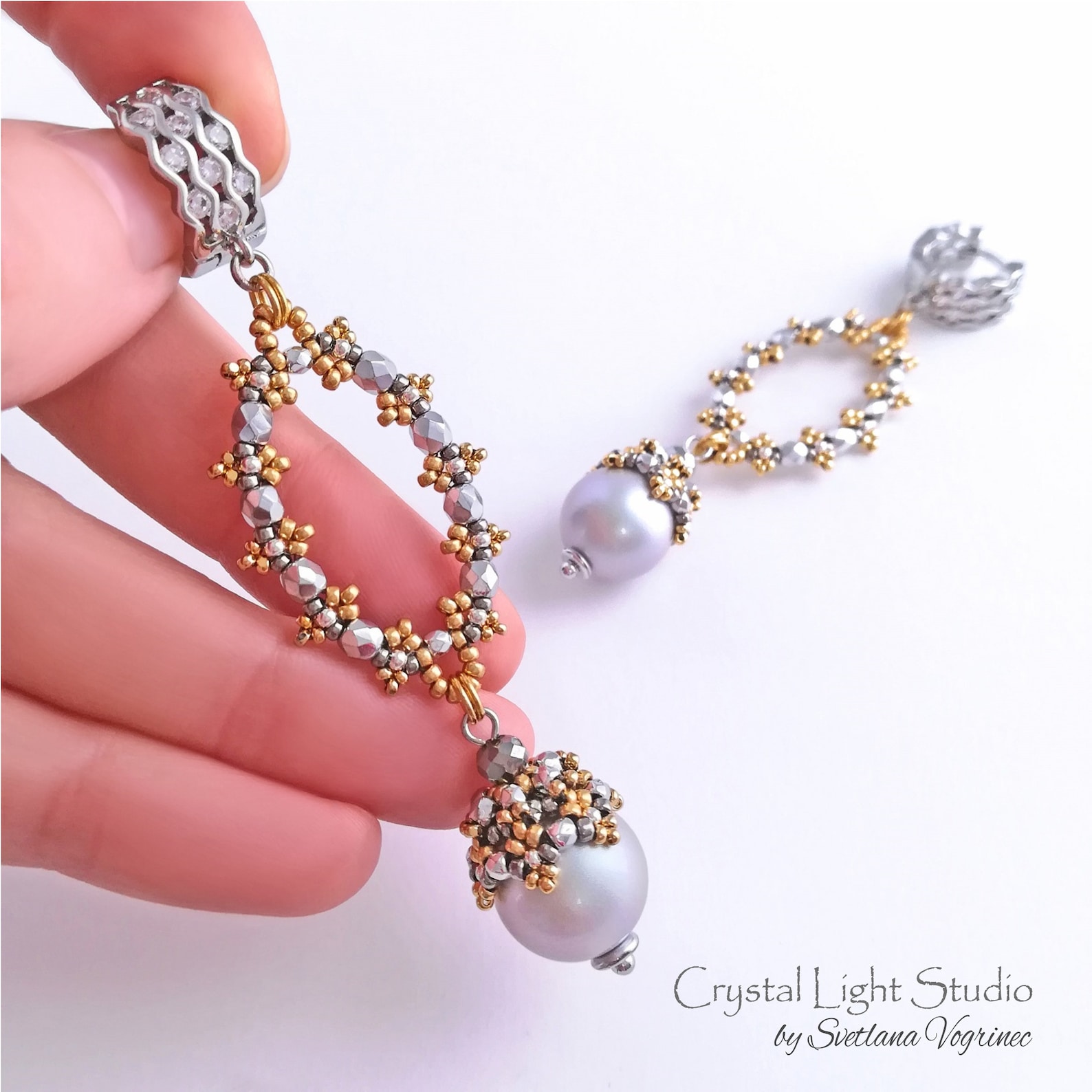 Seed Bead Beading Pattern Pdf Instant Download, Austrian Pearl Beaded ...