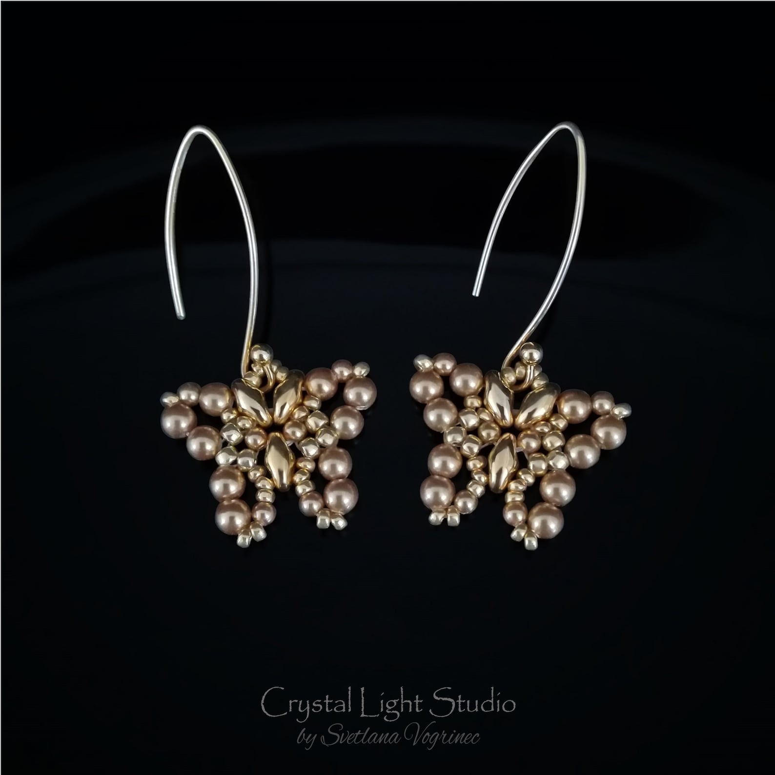 Butterfly Seed Bead Earrings Beading Pattern Pearl Beaded - Etsy