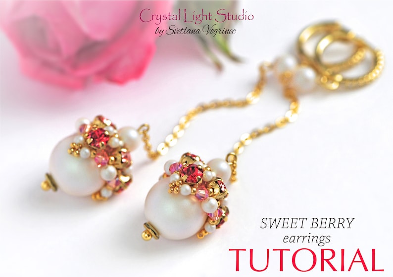 Seed Bead Earrings Pattern Pdf Instant Download, Swarovski Pearl ...