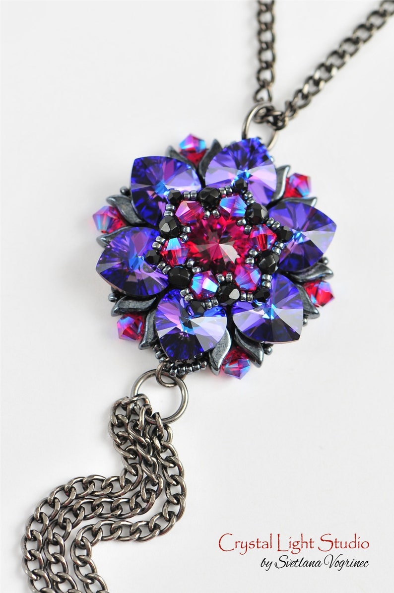 Flower Bead Pattern, Pdf Beading Pattern, Seed Bead Necklace Pattern ...