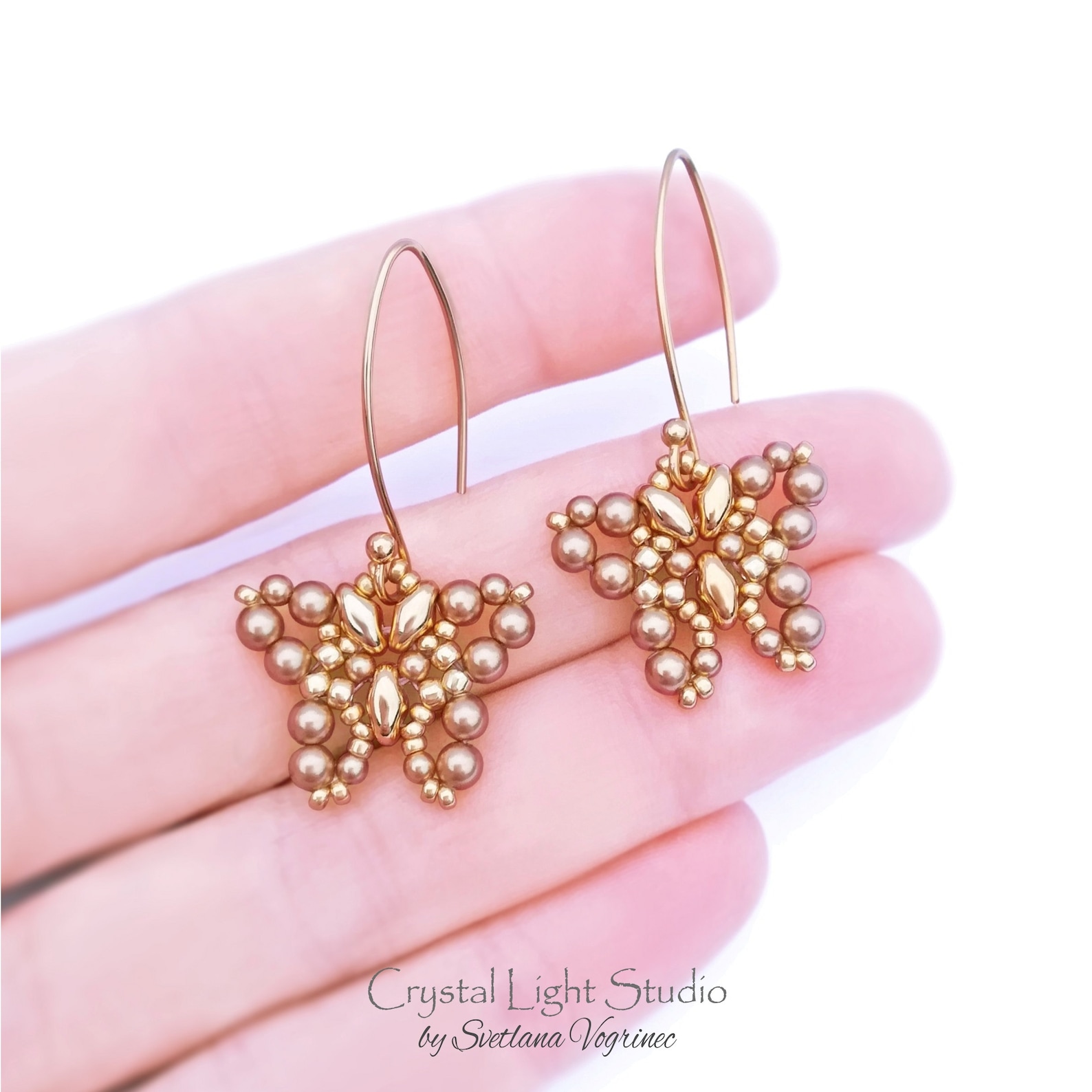 Butterfly Seed Bead Earrings Beading Pattern Pearl Beaded - Etsy