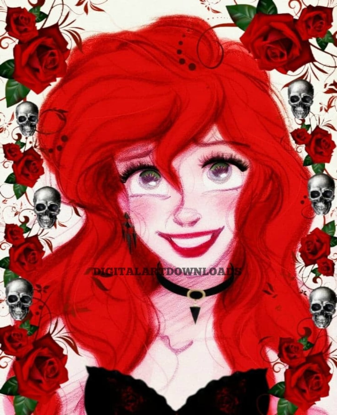 Rebel Punk Ariel Digital Download the Little Mermaid JPEG - Etsy