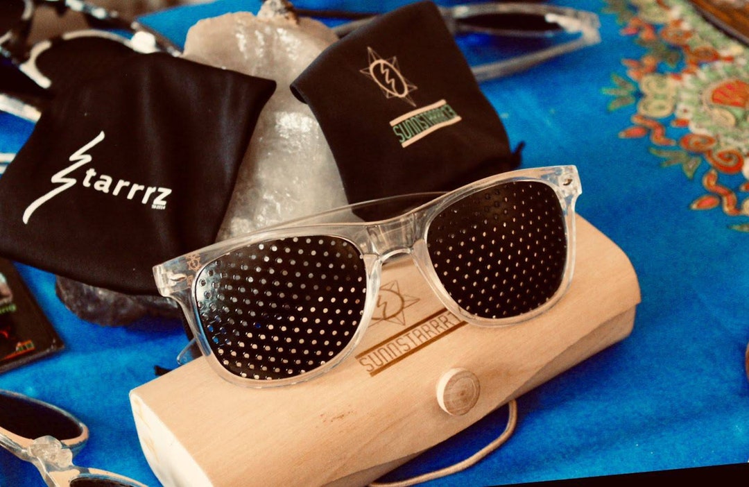 Clear Starrrz Pinhole Eye Exercise Glasses - Etsy