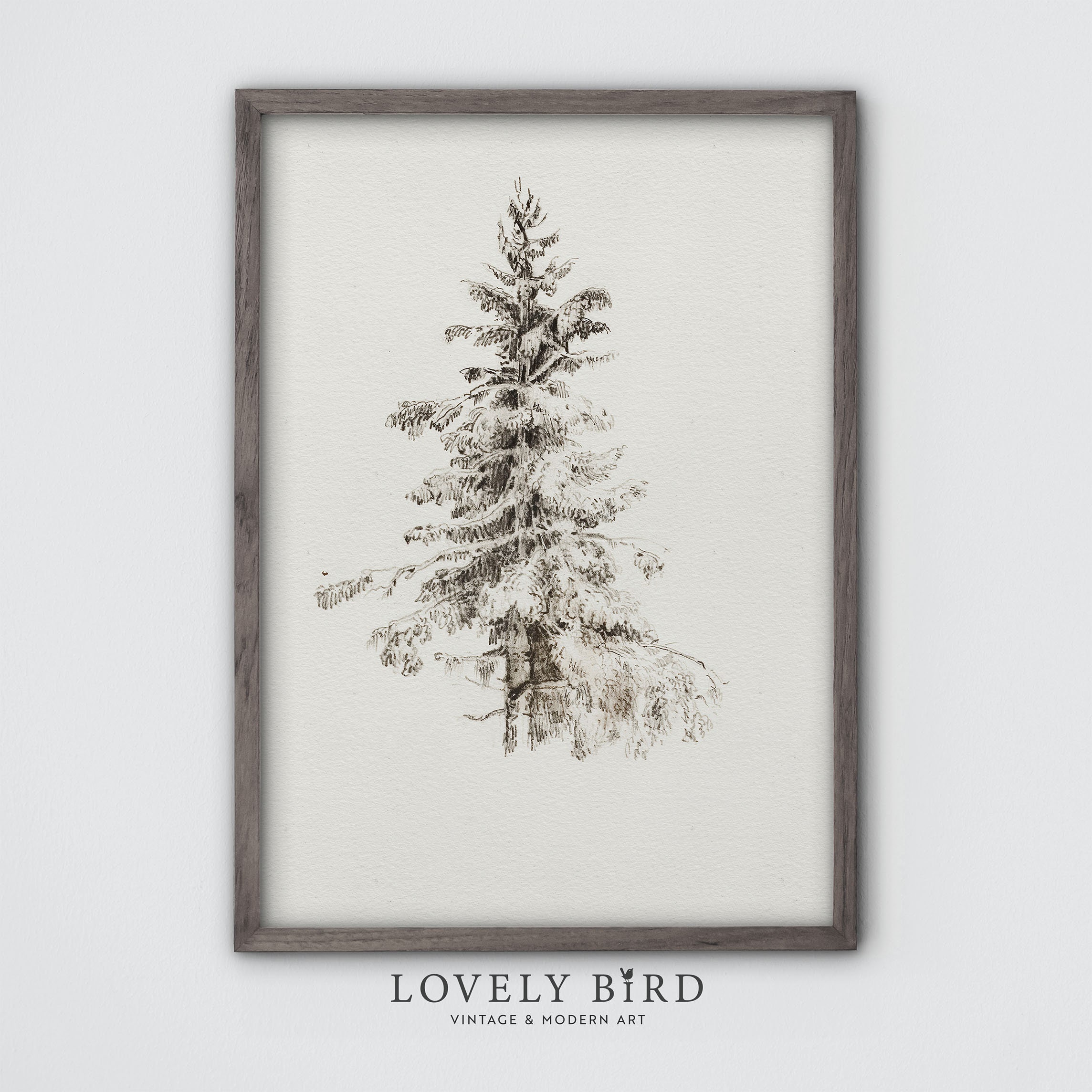 Fichte Skizze druckbare Poster, minimalistische Wand Kunst, sofortiger ...