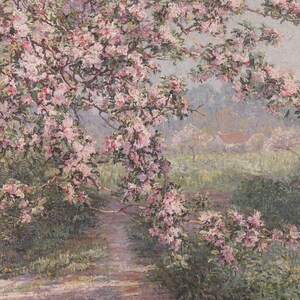 Flowering Tree Painting DIGITAL Download, Pink Blossoms Painting ...