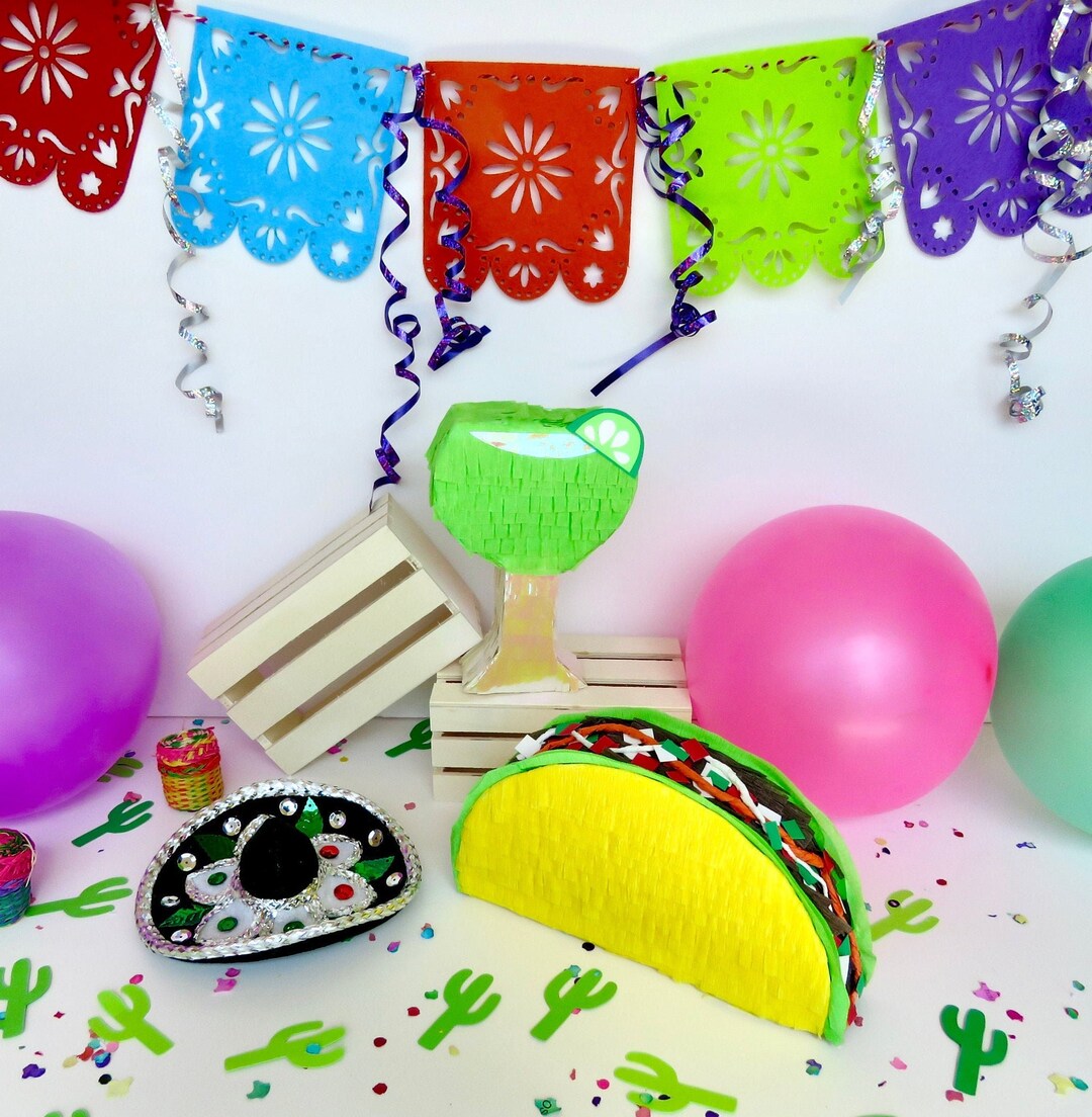 1 Taco Mini Pinata, or 1 Margarita Cocktail Mini Pinata,mexican Themed ...