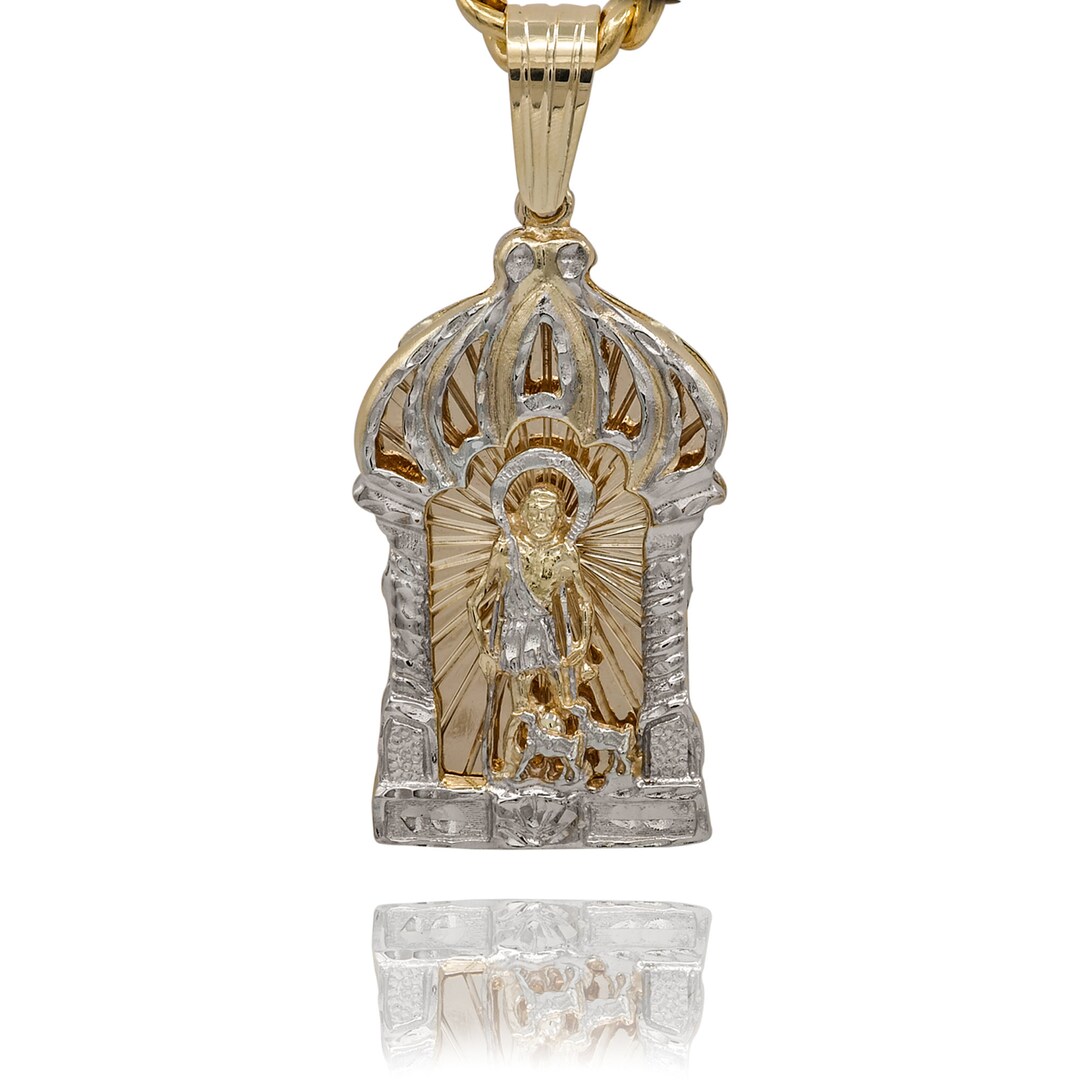 10k Yellow Solid Gold Saint Lazarus Pendant 31~33 Grams - Etsy