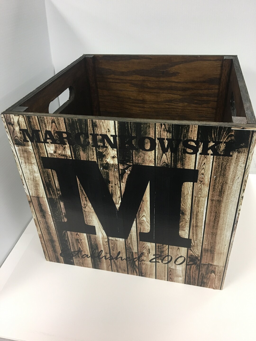 VINYL/RECORD STORAGE Bin Personalized Solid Birch Customized Record ...