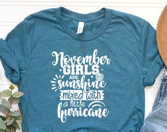 November Girl is Like Butterfly Birthday Gift Cool T Shirt New - Etsy