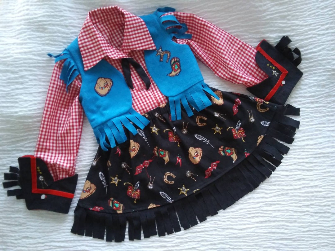 Cowgirl Away Western Costume Little Girl, Toddler Chaps, Clothing Sets ...