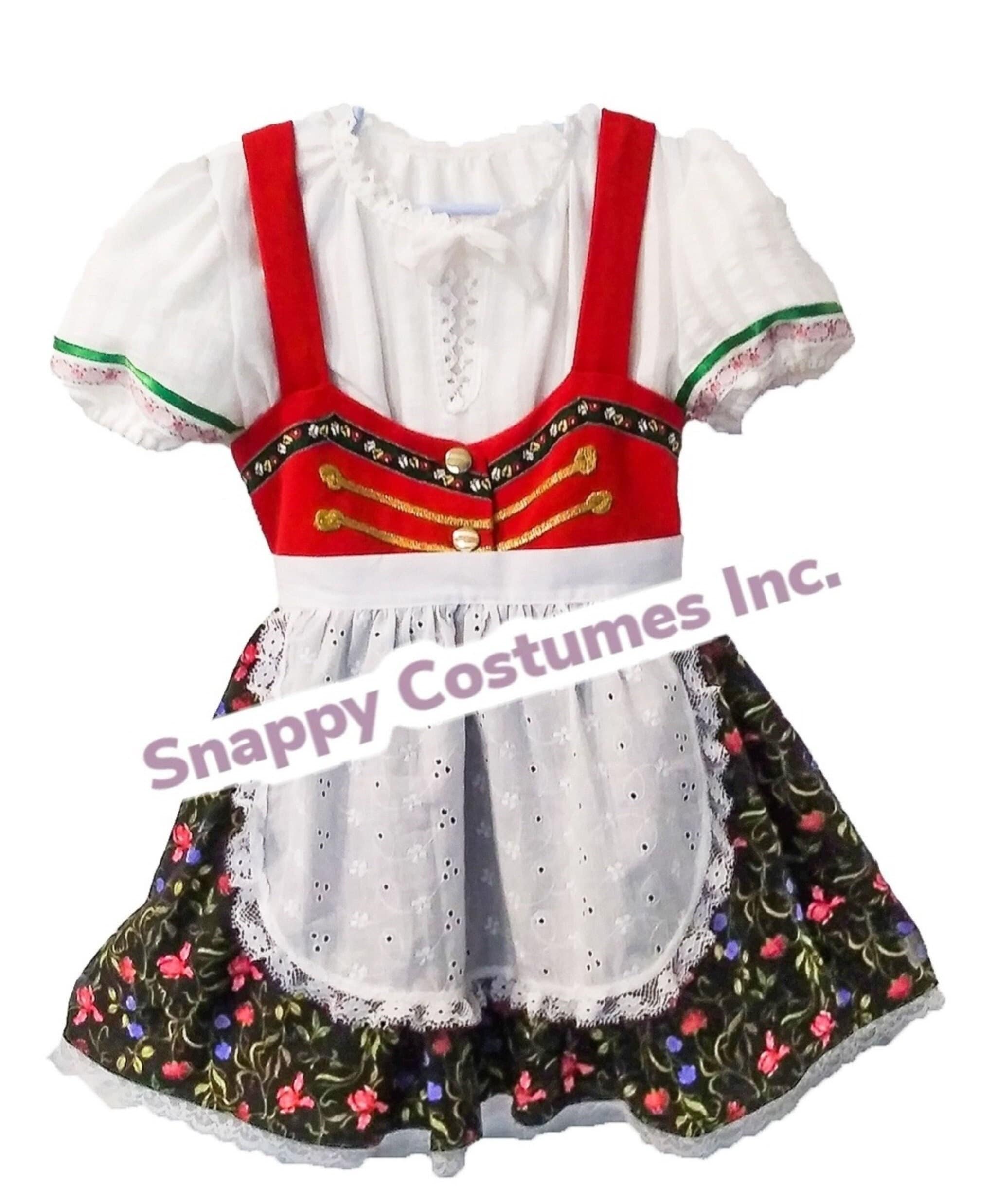 Dirndl Costume 3-piece Dirndl Alpine Style Lederhosen Toddler Ensemble ...