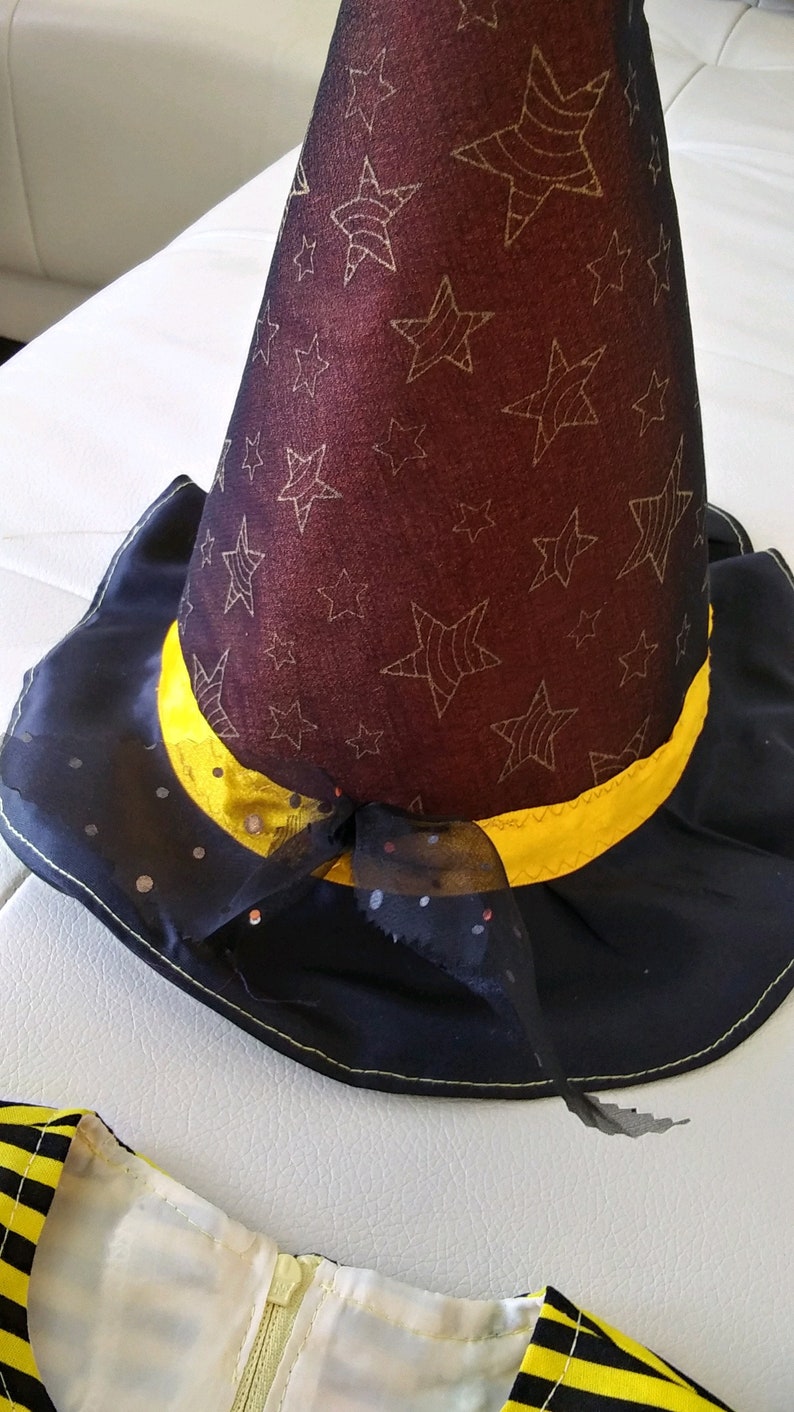 Halloween Outfit Toddler. Black and Yellow Scaredy Cat Cute Witch ...