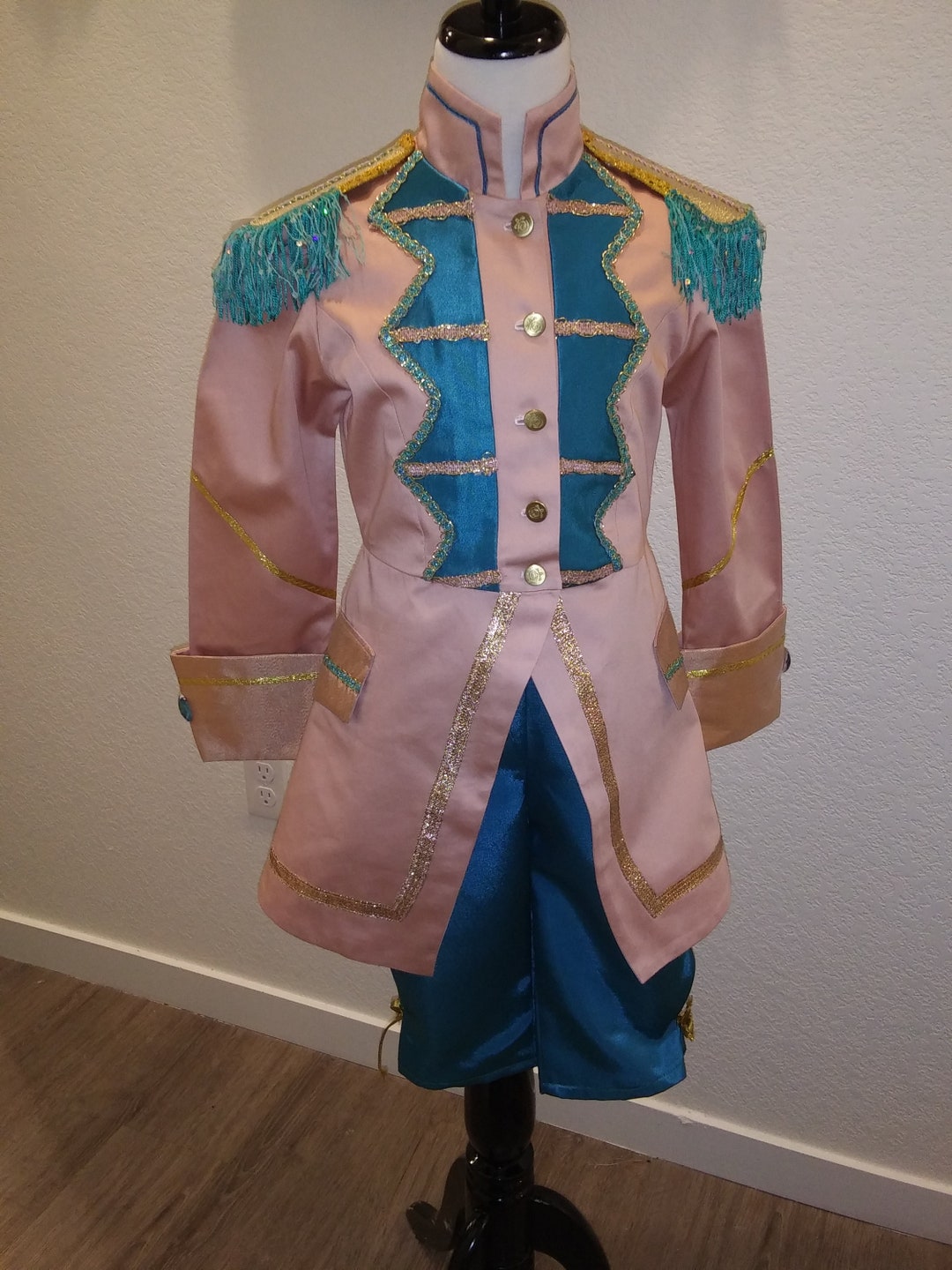 Handmade Nutcracker Soldier Costume: Rose Gold & Teal, Size 6 - Etsy