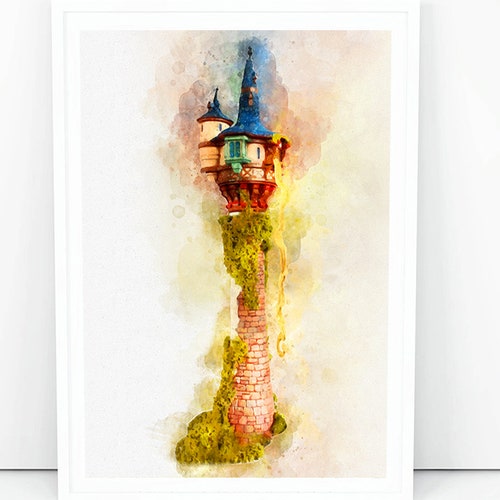 Rapunzel Castle Poster Rapunzel Tower Print Disney Wall Decor - Etsy