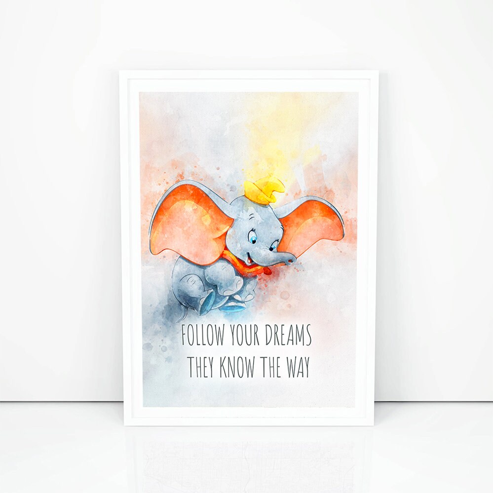 Mixed Media & Collage Wall Decor Dictionary Print Book Art Print Dumbo ...