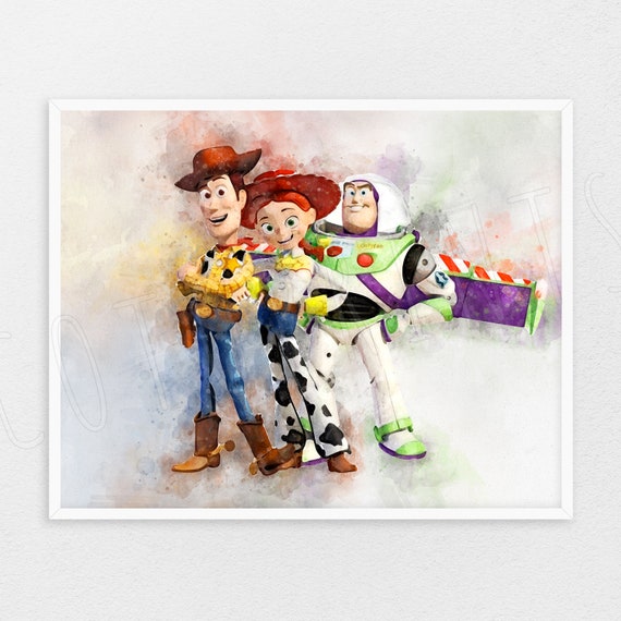 Prints Digital Prints Woody Buzz Disney Pixar Toy Story Poster Wall Art ...