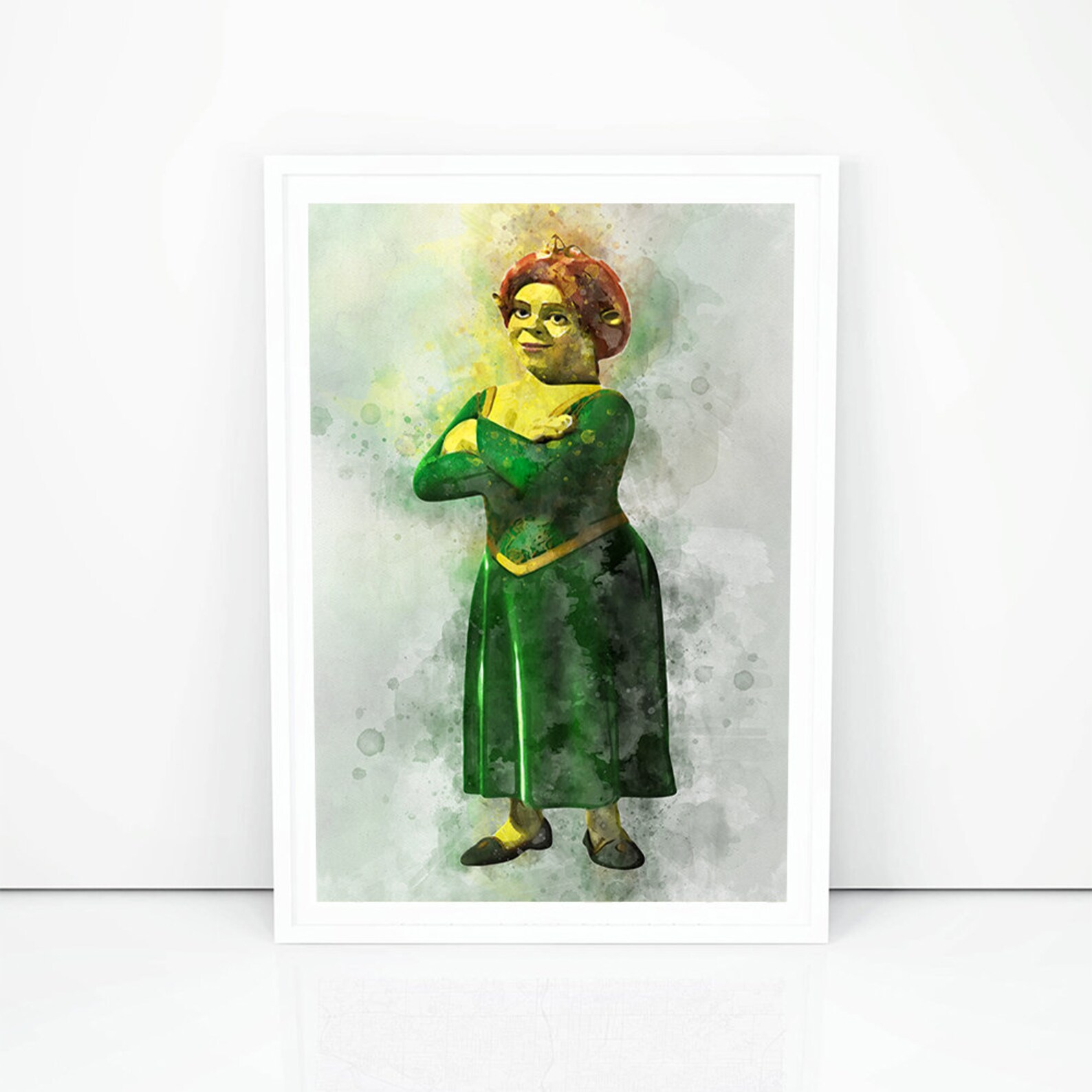 Shrek print Set of 5 Shrek nursery wall art Watercolor poster | Etsy
