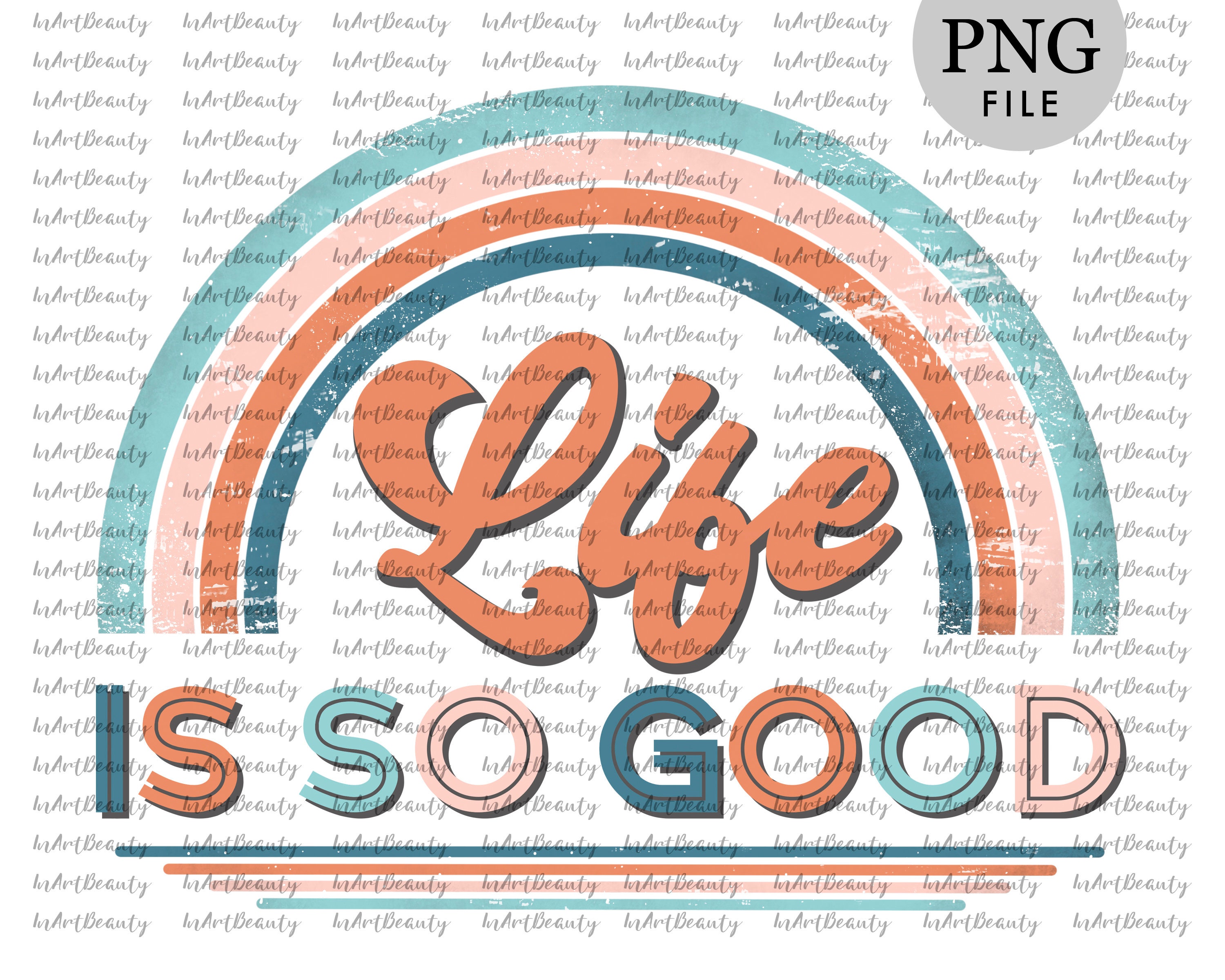 Retro Sublimations Life is so Good Sublimation Designs | Etsy