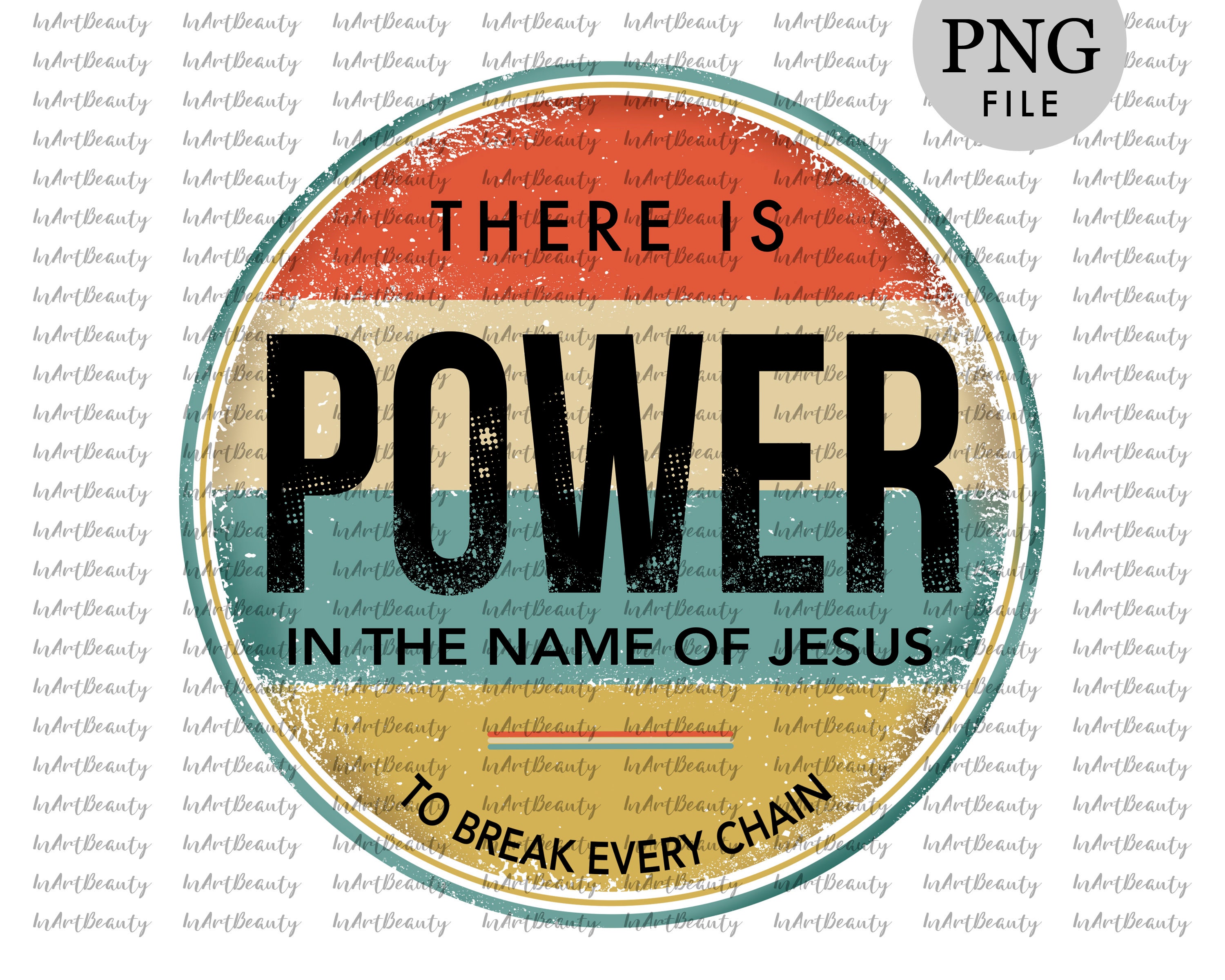 Christian Sublimation There is Power in the Name of Jesus | Etsy