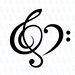 Treble Clef Svg, Bass Clef Svg, Heart Svg, Music Notes Svg, Music ...