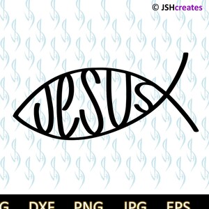 Christian Fish SVG Jesus Fish Svg Vector Cut File for | Etsy