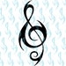 Treble Clef Svg, Stylized Treble Clef Svg, Treble Clef, Music Note Svg ...