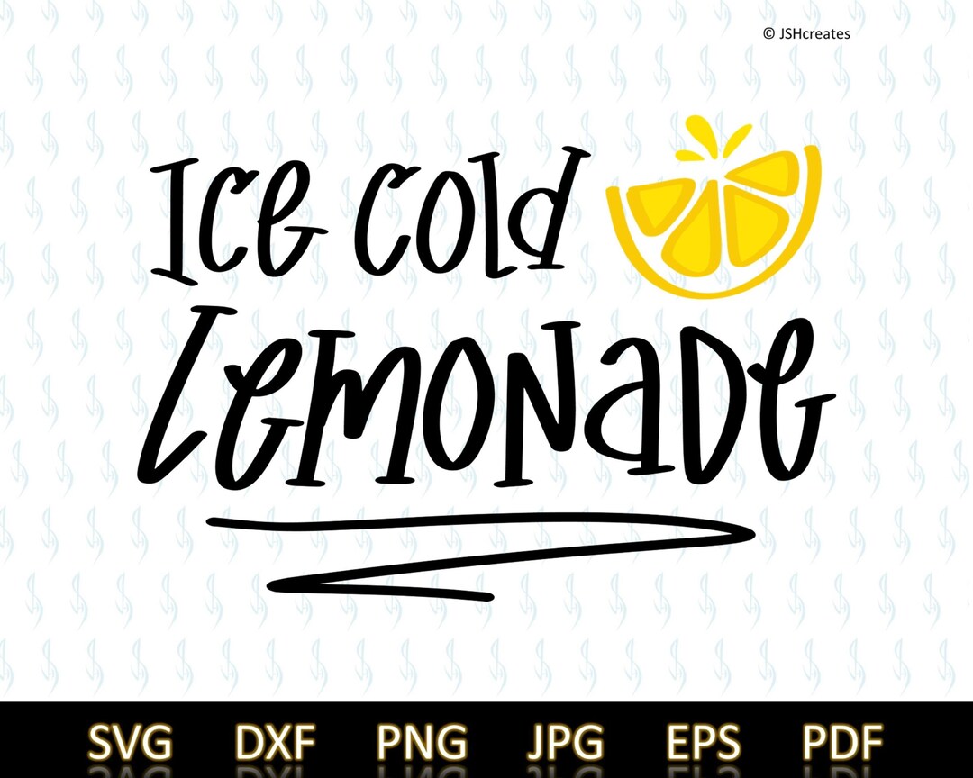 Ice Cold Lemonade Svg, Lemonade Svg, Summer Svg, Lemons Svg, Lemonade ...