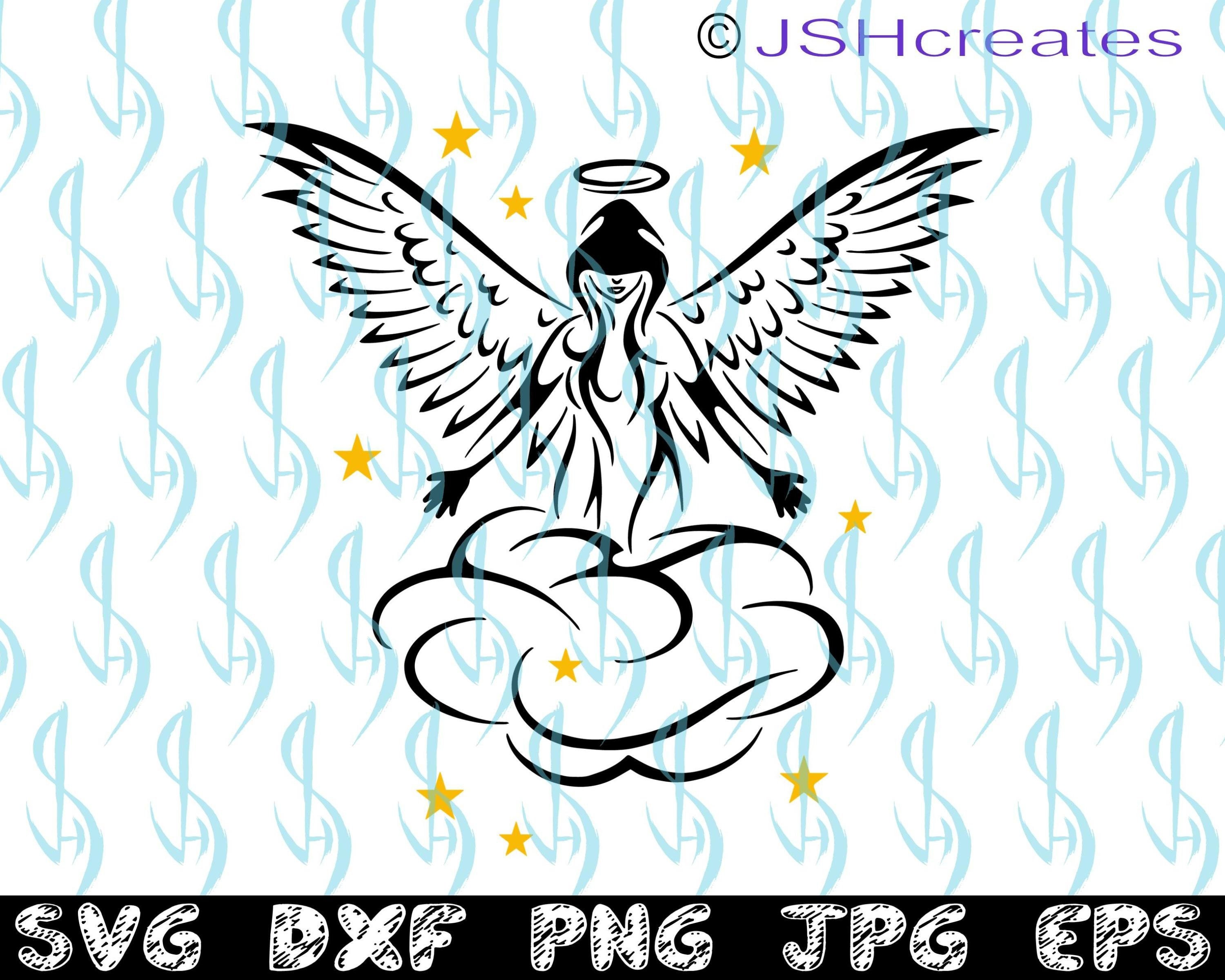 Guardian Angel svg Angel svg SVG clipart decal eps dxf | Etsy