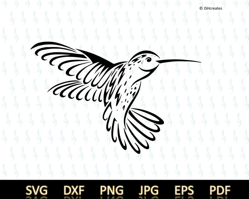 Hummingbird Svg Bird Svg Hummingbird SVG Silhouette Cut - Etsy