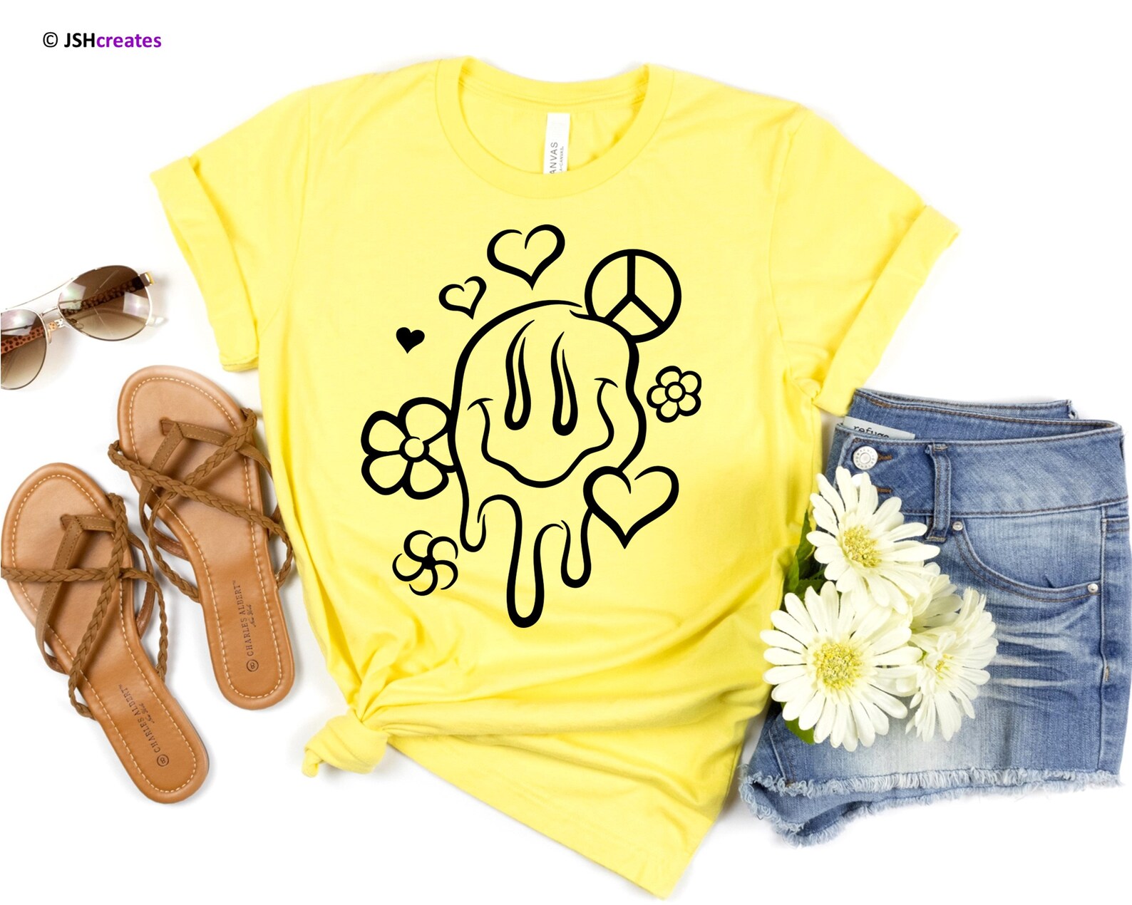 Hippy Drippy Smiley Face Svg Png Jpg Peace Love SVG Cut - Etsy