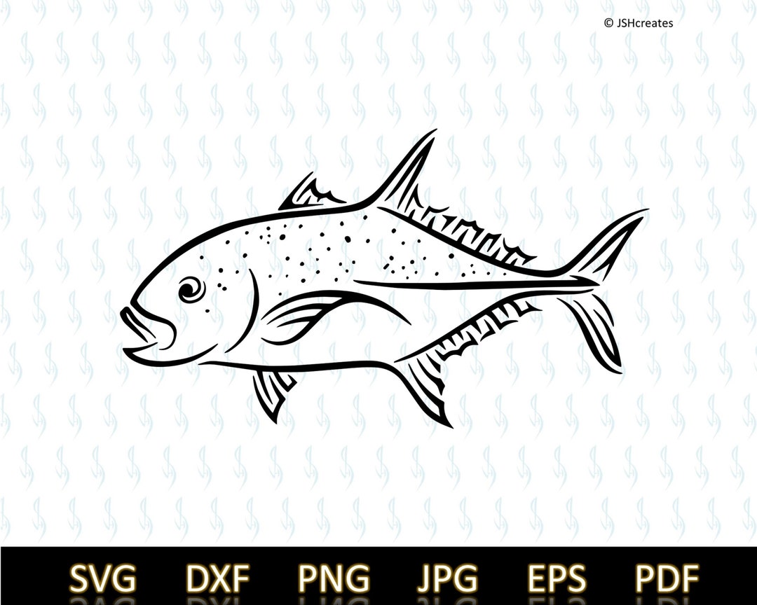 Ulua Fish Svg Hawaii Svg Hawaii Fish Svg Fish Jpg SVG - Etsy