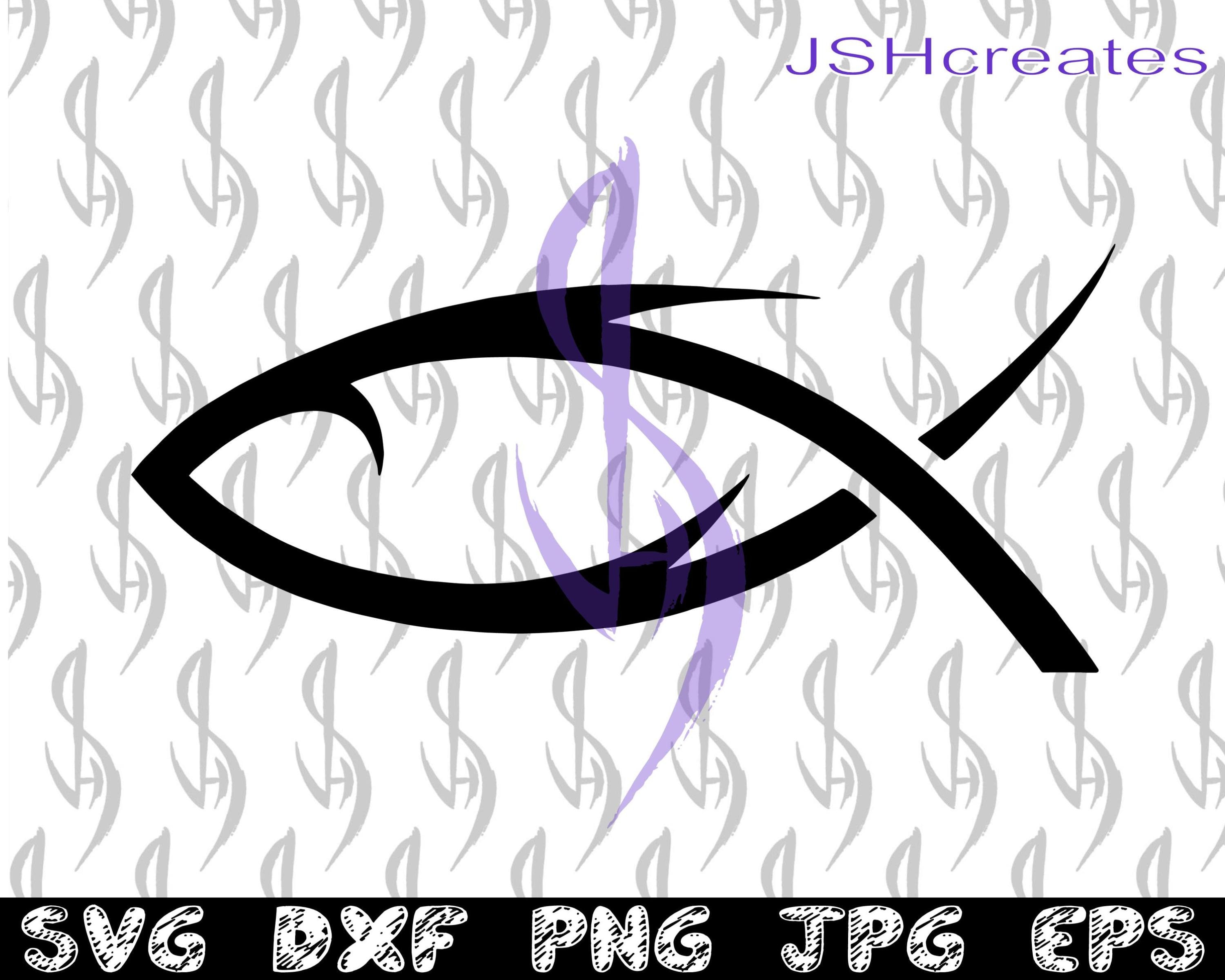 Jesus Fish Svg Fish Symbol Svg Christian Fish Tribal | Etsy