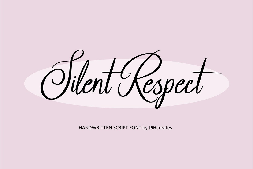 Silent Respect Font Modern Handwritten Script Font, Hand Writing Fonts ...