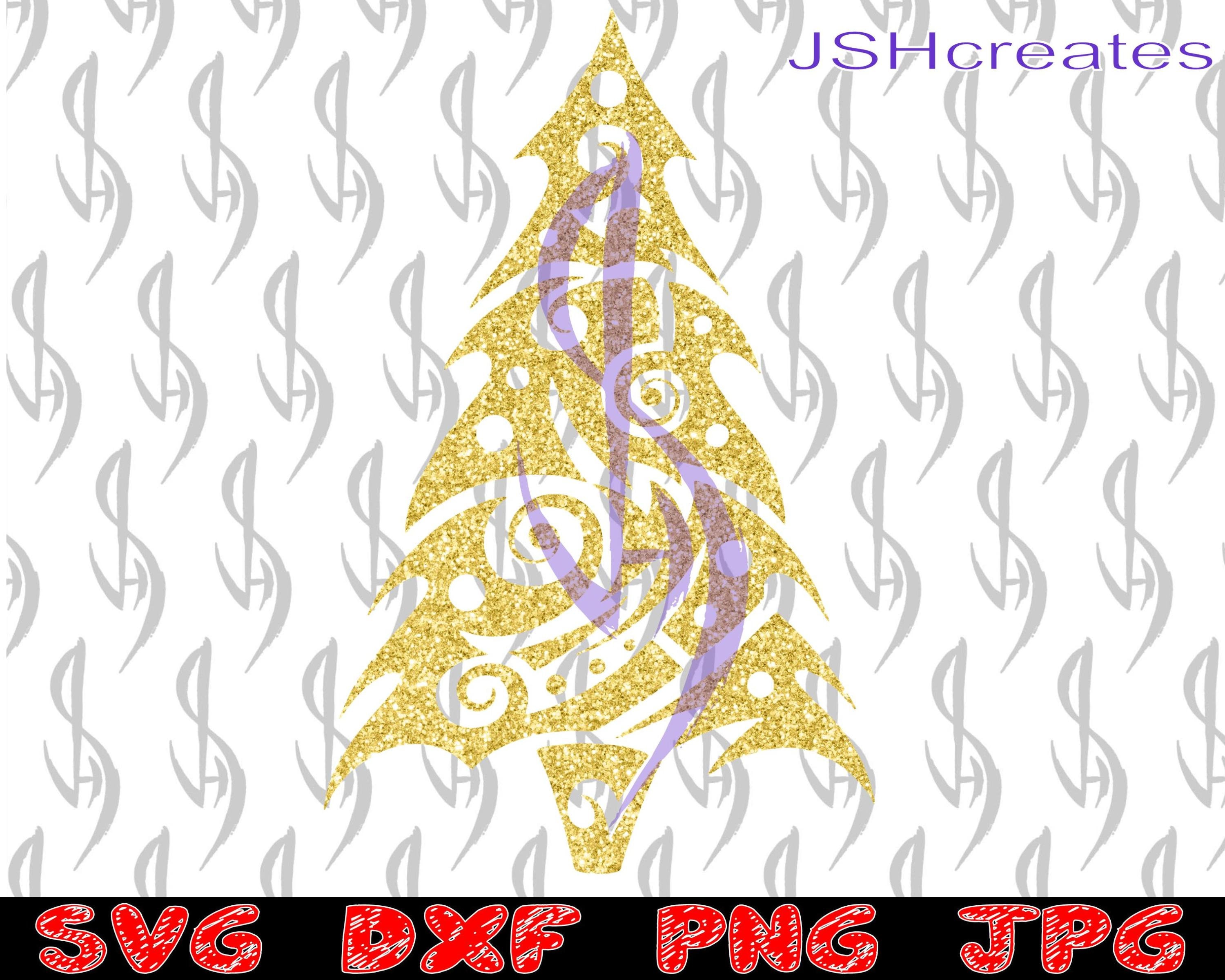 Christmas Tree Svg Gold Glitter Glitter Svg Christmas Svg - Etsy