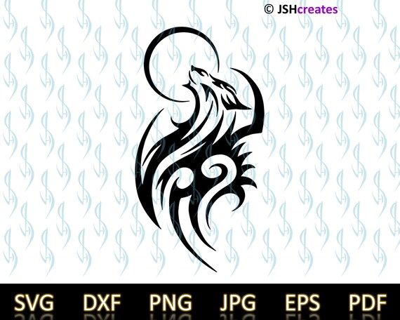 Wolf Svg SVG Wolf Moon Scg SVG Clipart Decal Eps Dxf - Etsy