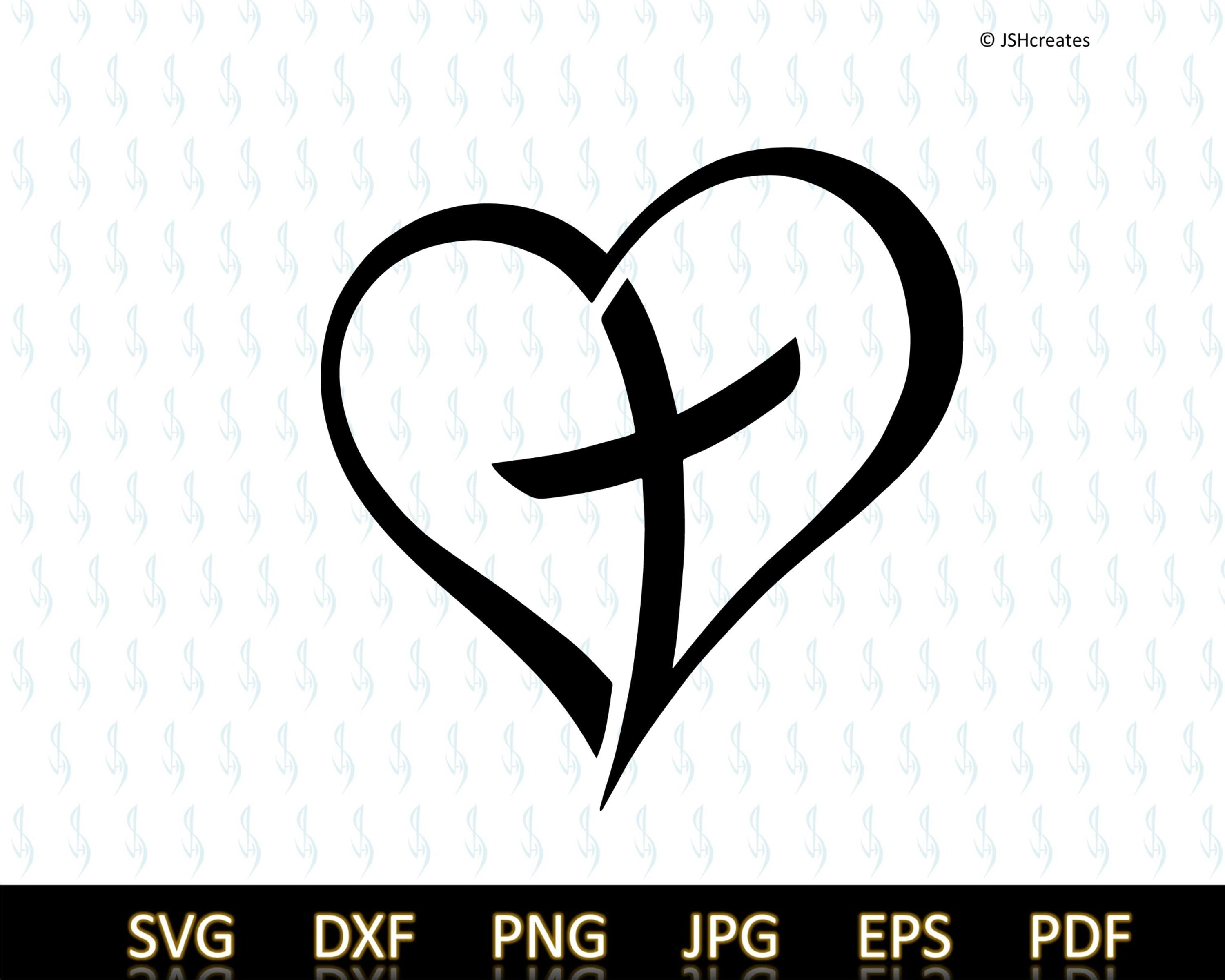 Heart Cross Svg Heart Svg Faith Svg Cross Svg Christian Etsy Australia