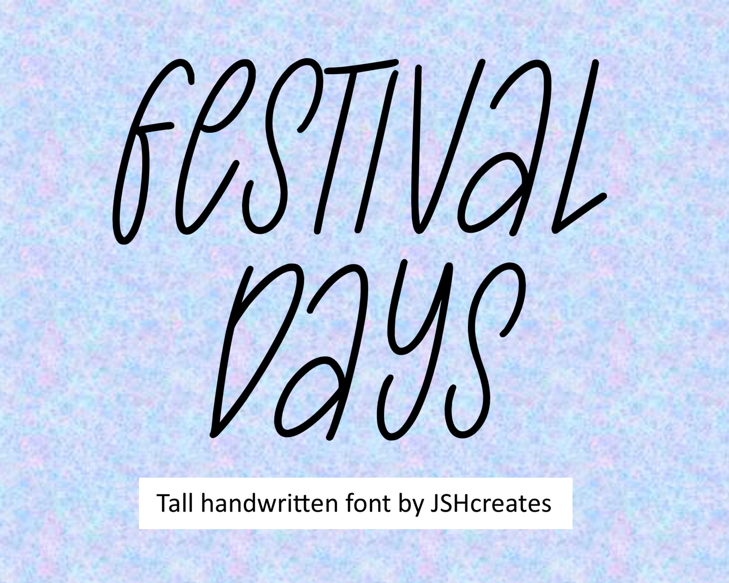 Festival Days Font Cute All Caps Font Handwritten Font - Etsy