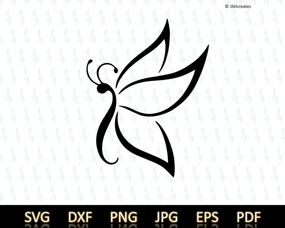 Butterfly Svg, Graceful Butterfly Svg, Pretty, SVG, Silhouette, Cut ...
