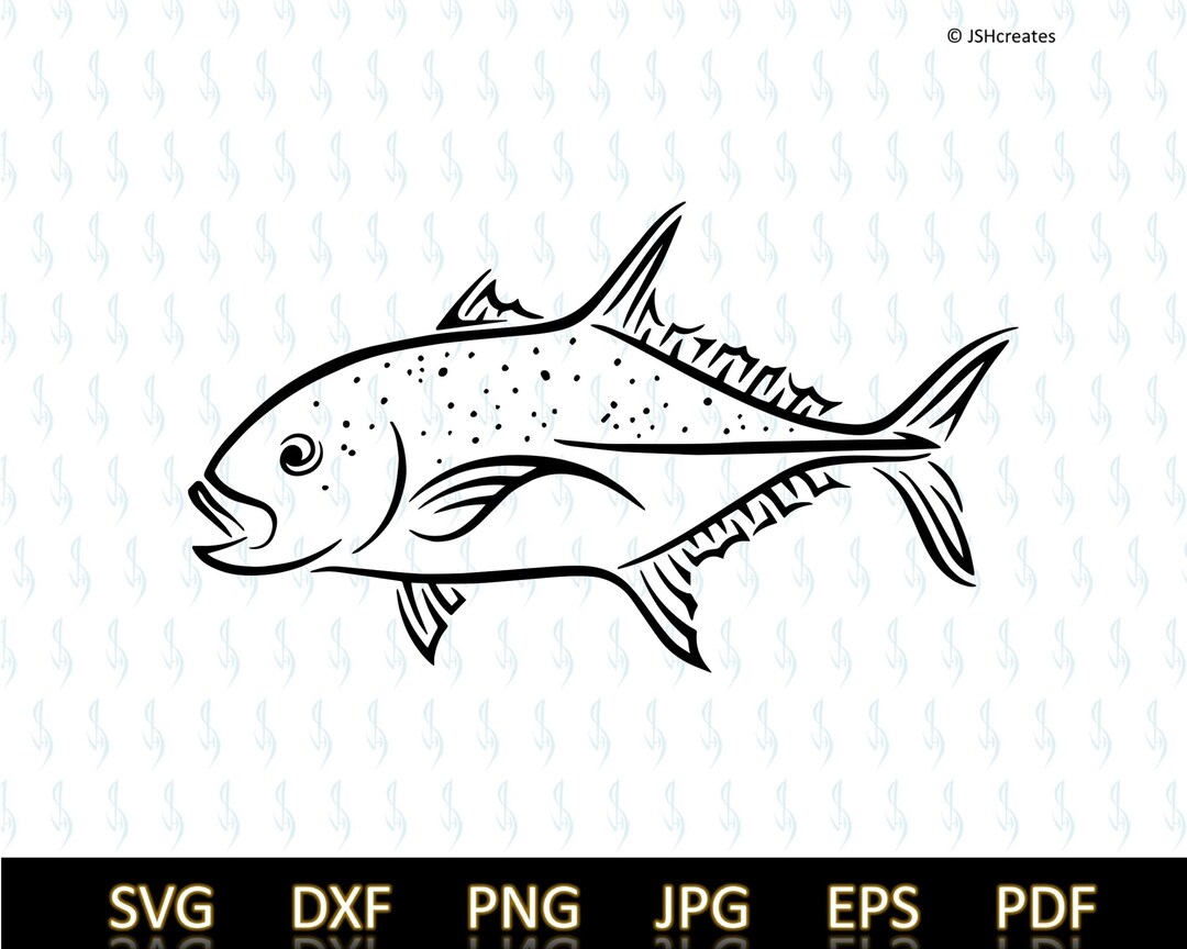 Ulua Fish Svg, Hawaii Svg, Hawaii Fish Svg, Fish, Jpg, SVG, Cut Files ...